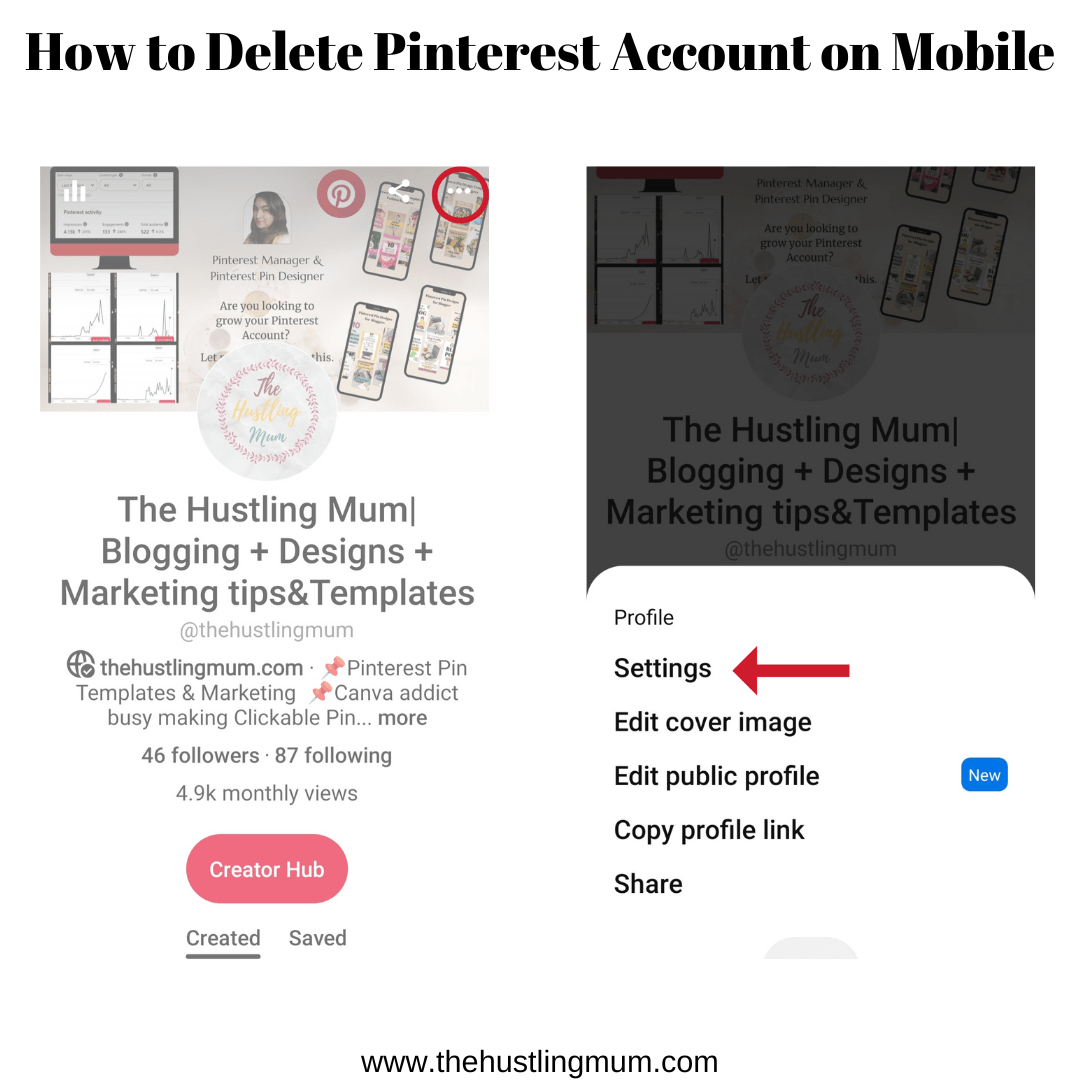 How To Delete Pinterest Account: A Step-by-Step Guide » The Hustling Mum