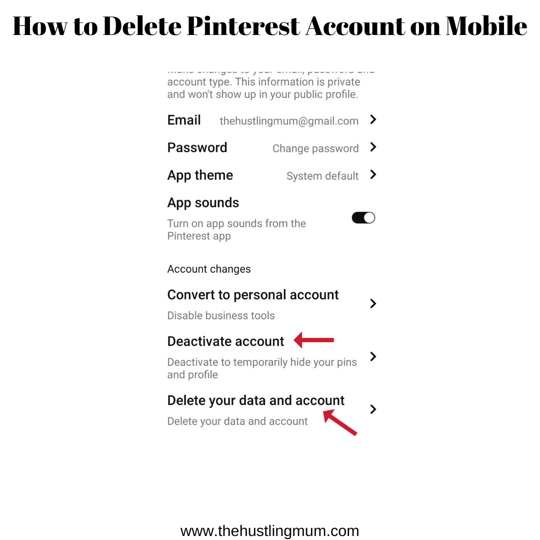 How To Delete Pinterest Account: A Step-by-Step Guide » The Hustling Mum